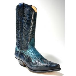 Boots By Boots - 3241 Sendra Boots Denver Azul Python Fantasia Turquesa